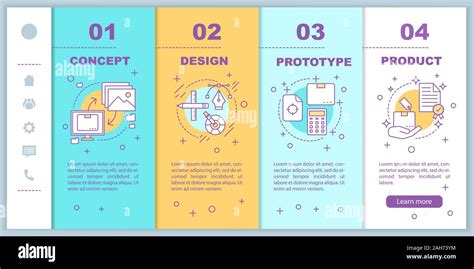 New Product Launch Onboarding Mobile Web Pages Vector Template