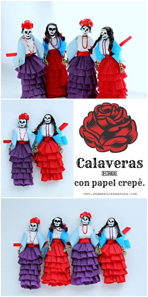 Calaveras Decoradas Con Papel Crepé Decorar Con Papel Crepe Catrinas
