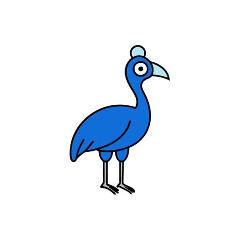 Cassowary Bird Looks Icon Vector Premium Ai Generated Image