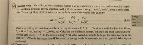 Solved We Will Consider A Quantum Well In A Semiconductor