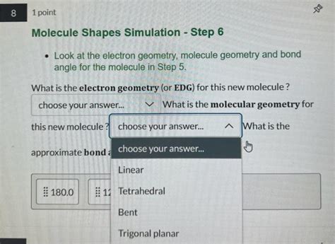 Molecule Shapesmolecule Shapes Simulation Step 1 In