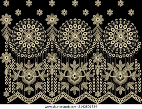 Indian Traditional Embroidery Patch Border Design 2143501569