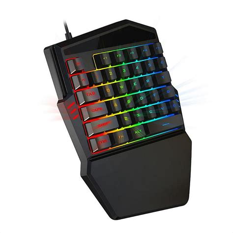 35keys Ató Con Alambre El Teclado Retroiluminado Rgb Del Juego Del
