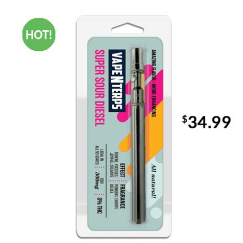 Vapenterps 300mg Cbd Super Sour Diesel Vape Pen Leafly