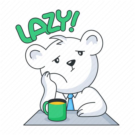 Lazy Feeling Lazy Day Lazy Bear Lazy Character Cute Teddy Icon