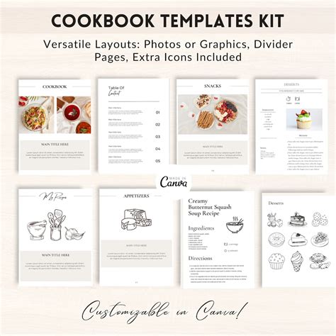 Cookbook Templates For Recipe Organization Ideal For Binders Etsy Cookbook Templates For Recipe Organization Ideal For Binders Etsy