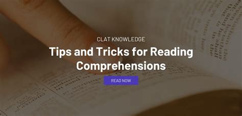 tips and tricks for reading comprehensions