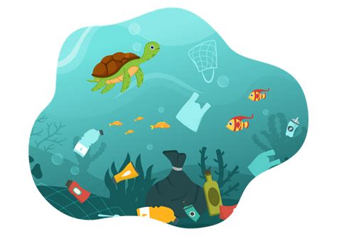 Ocean Plastic Pollution Illustration Free Download Nature Illustrations Iconscout