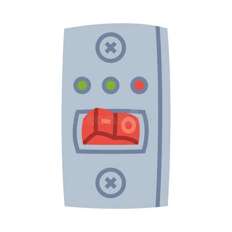 Power Switch As Personal Computer Accessory And Component For Repair Vector Illustration Stock