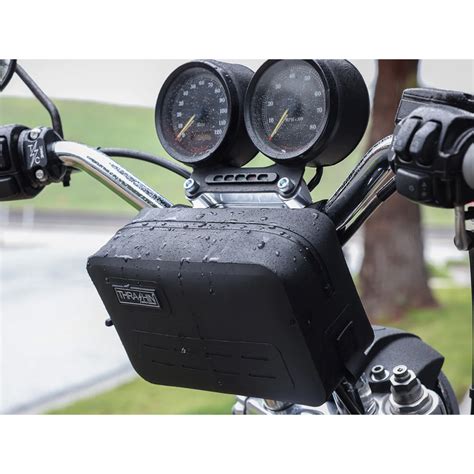 Thrashin Supply Waterproof Handlebar Bag Black Gasoline Alley