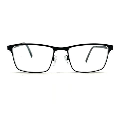 Unbranded Accessories Mm80 Black Rectangular Mens Metal Eyeglasses