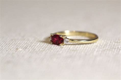 Natural Ruby Ovel Shape With Diamond Rings For Women Red Color Ruby