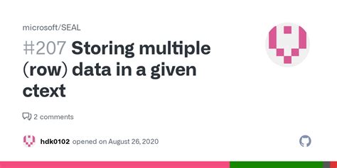 storing multiple row data in a given ctext · issue 207 · microsoft