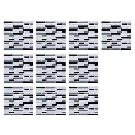 Zaroyeax 10pc Peel And Stick Ceramic Tile Paste 3d Lattice Ceramic Tile