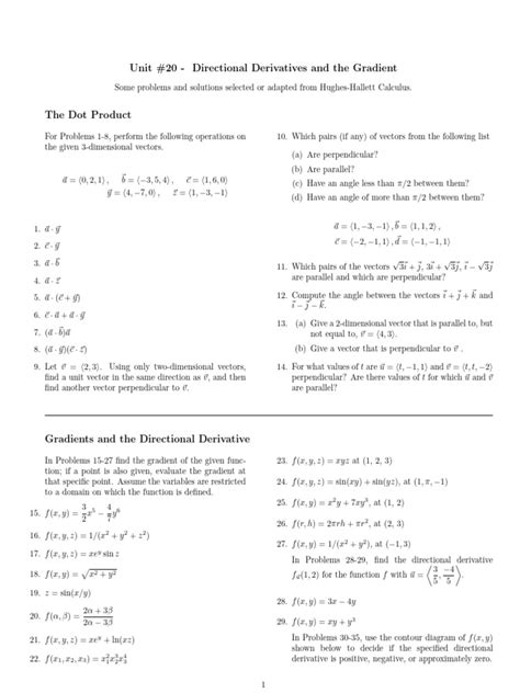 Unit20 Pdf Gradient Linear Algebra