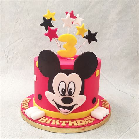 Mickey Mouse Star Cake Mickey Mouse Cake Order Custom Cakes In Bangalore Liliyum