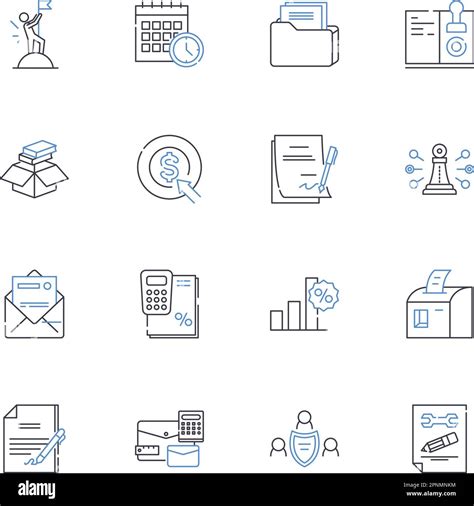 Digital Marketing Line Icons Collection Seo Ppc Social Media