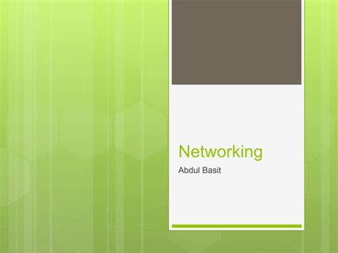 Networking Pptx Free Download