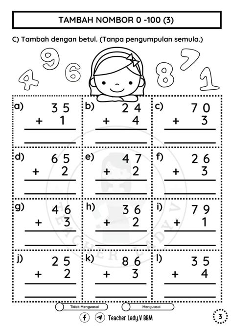 Modul Latihan Matematik Operasi Asas Tambah Tahun 1 Cikgu Mohd Fadli