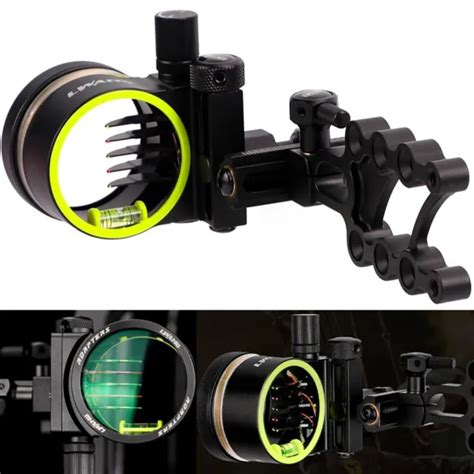 5 Pin Compound Bow Sight 4x 6x 8x Lens 019 Micro Adjust Archery