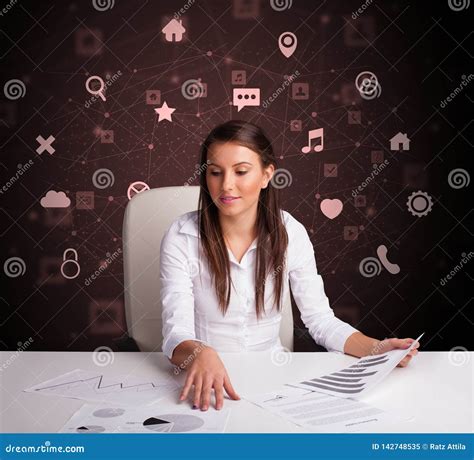Secretary Work With Multitask Concept Stock Image Image Of Employee