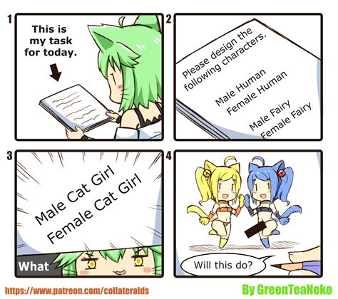 Get More From Greenteaneko On Patreon Green Tea Neko Anime Funny