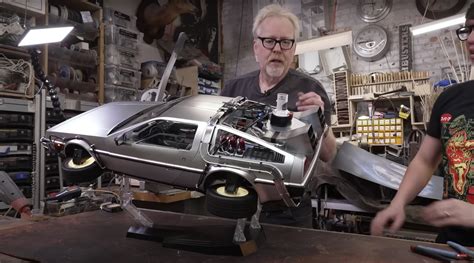 Adam Savage Unboxes And Shows Off Hot Toys DeLorean Time Machine From