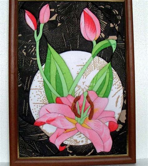 Из ткани панно своими руками на ткани из лоскутков на стену цветы из ткани новогоднее панно