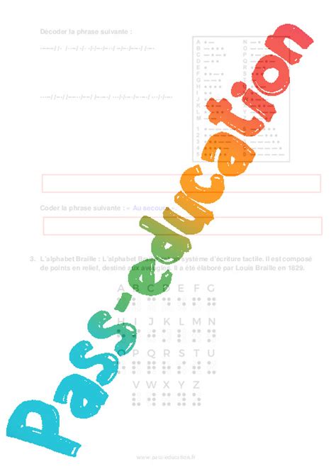 Coder et décoder 5ème Exercices avec les corrections PDF à imprimer
