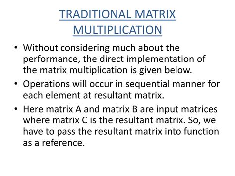 Parallelizing Matrix Multiplication Ppt