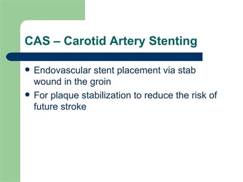 Current Indications And Therapies For Carotid Artery Stenosis