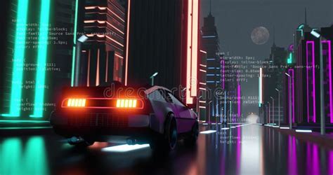 Image Of Digital Interface With Data Processing Over Car Driving Stock