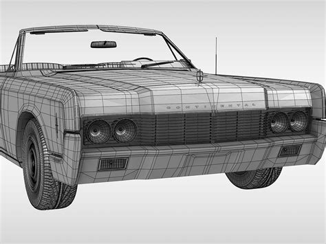 3d continental convertible 1966 model turbosquid 1324624