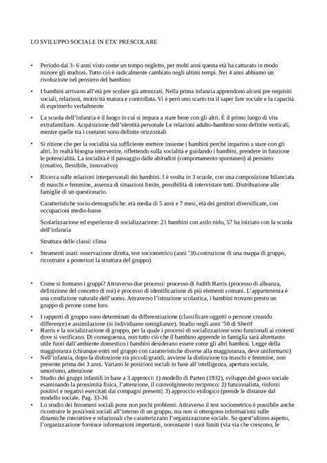 Bambini Insieme Riassunto Di Psicologia Dello Sviluppo Sintesi Del