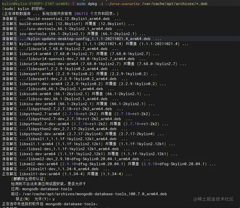 国产麒麟v10操作系统arm64架构安装mongodb纪实在国产麒麟操作系统上安装mongodb。说实话一开始我没怎 掘金