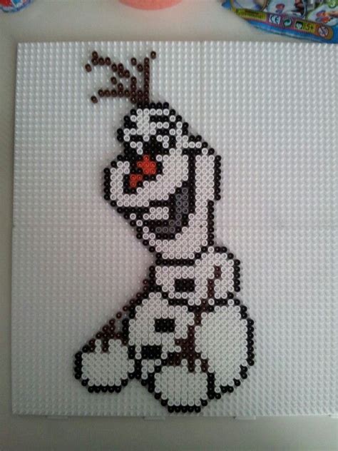 Olaf Frozen Perler Bead Art Perler Bead Disney Hama Beads Design