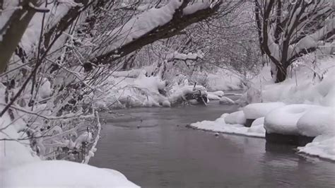 Зимняя река в лесу Winter River In The Forest Sony Hdr Fx1e Youtube