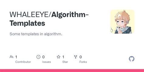 github whaleeye algorithm templates some templates in algorithm