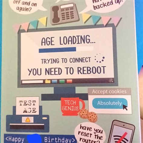 Computer It Nerd Birthday Card Tech Phone Support Geek Web Programming Developer Can Add