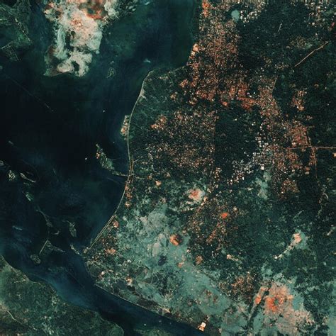 A Satellite Image Showing Environmental Monitoring Of Deforestation Or
