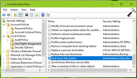 How To Remove Shut Down Option For Standard Users In Windows 10