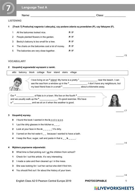 English Class A Free Interactive Worksheets 6491550