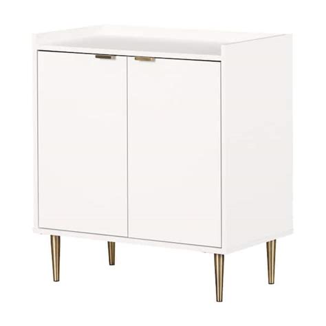 South Shore Pure White Hype Storage Cabinet 14750 The Home Depot