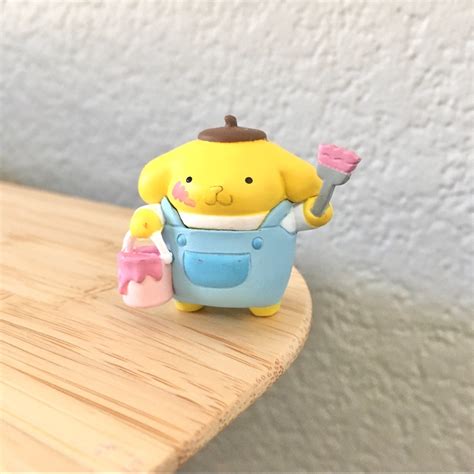 Rare Sanrio Pompompurin Mini Painting Figure Gem