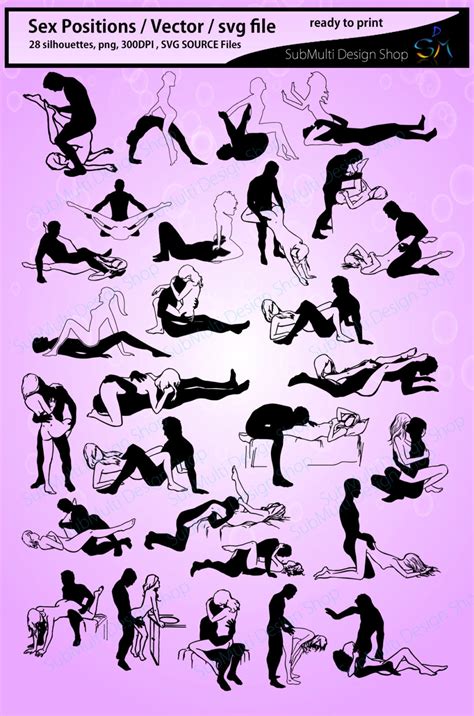 Sex Silhouettes Vector Sex Position Sex SVG File EPS PNG Sex Position Position