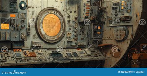 Industrial Control System Vector Infographic In Minimal Outline Style