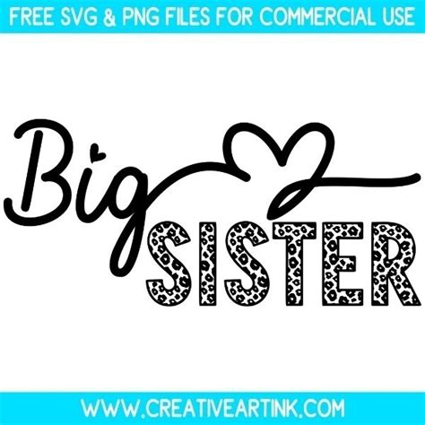Big Sister Leopard Print Svg Free Svg Files
