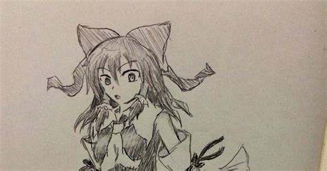 東方 テスト中の落書き 翡翠蒼輝のマンガ 東方project 霊夢 空 Pixiv