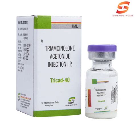 Tricad 40 Triamcinolone 40 Mg Injection Packaging Type Boxbottle