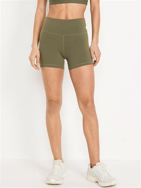 Womens High Waisted Workout Shorts Old Navy